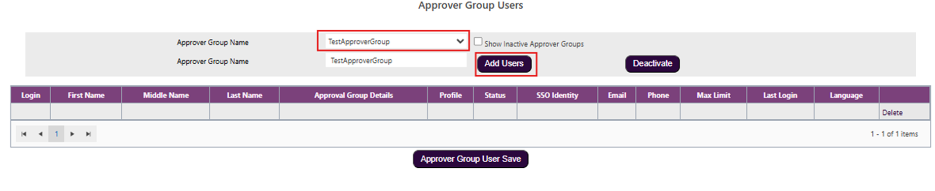 Approver Group - Setup and Use
