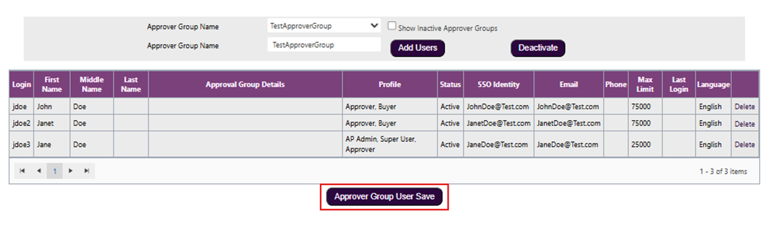 Approver Group - Setup and Use